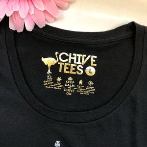 The Chivery | Tops | Keep Calm And Chive On Black Tshirt | Poshmark